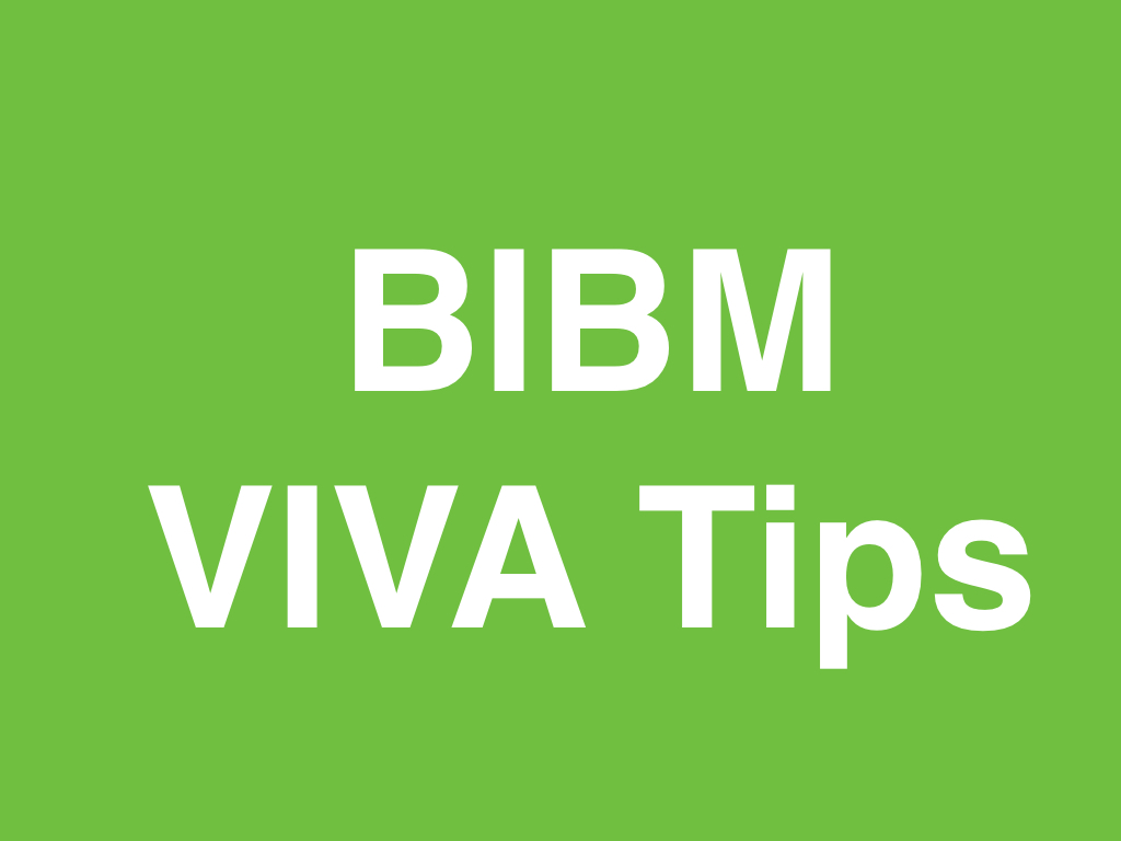 BIBM Viva Tips - Capstone Education